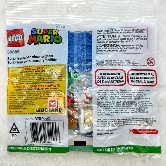 Lego | Toys | Lego Super Mario Super Mushroom Surprise Set 3385 8 Pcs ...